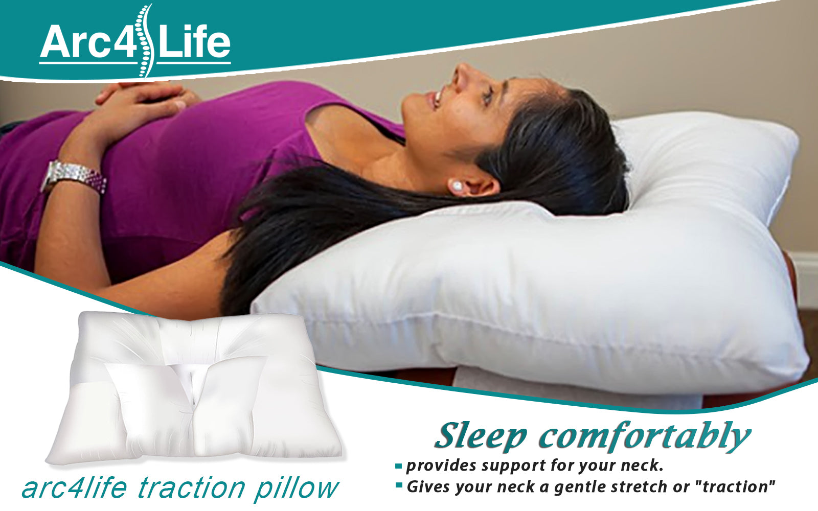 Arc4life Cervical Traction Neck Pillows